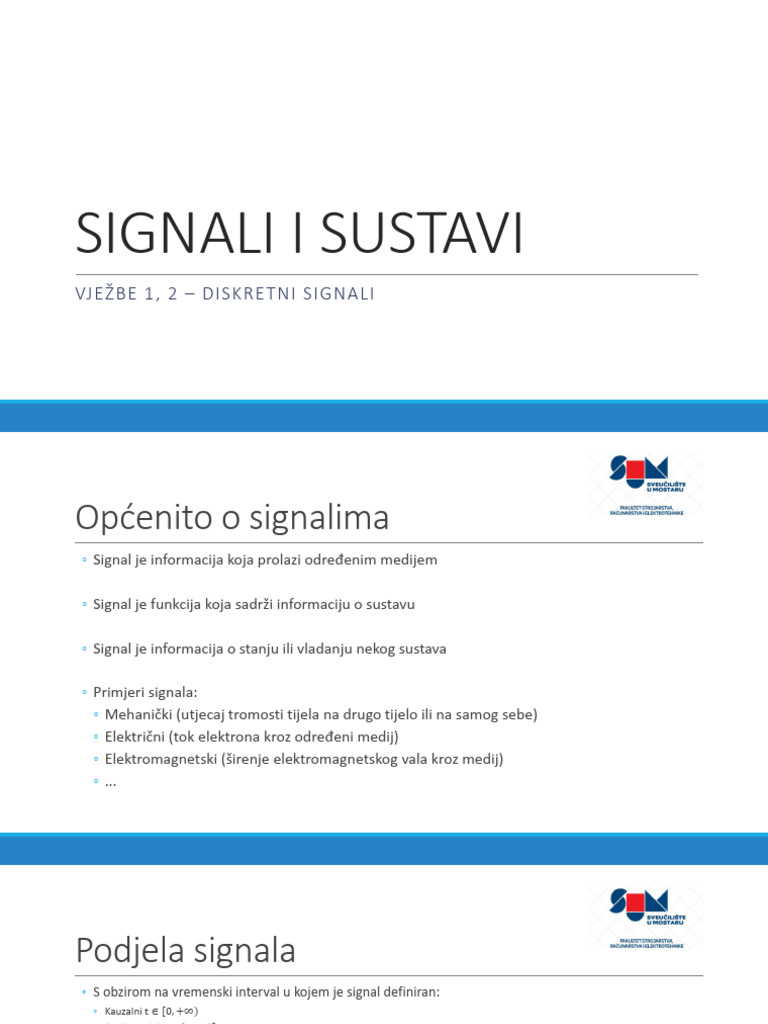 VJ 1 Diskretni Signali | PDF