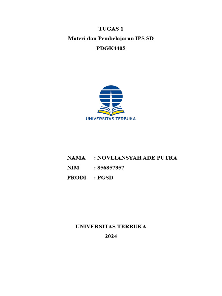 Tugas 1 Pembelajaran Ips SD | PDF