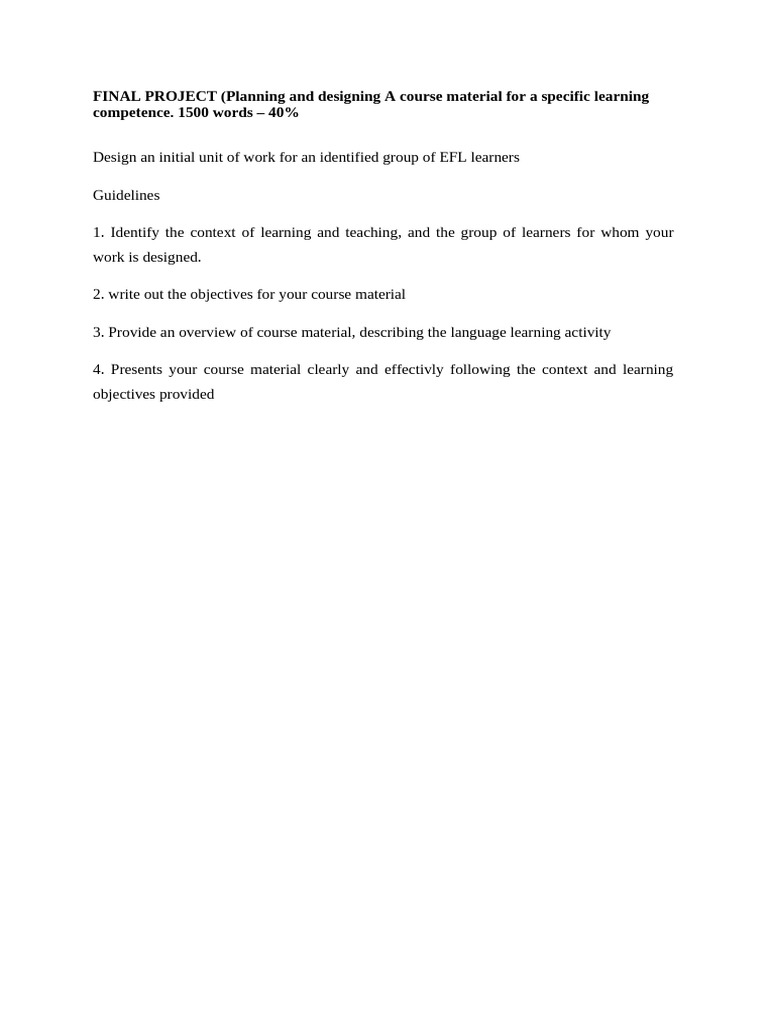 EFL Course Material Design Guide | PDF