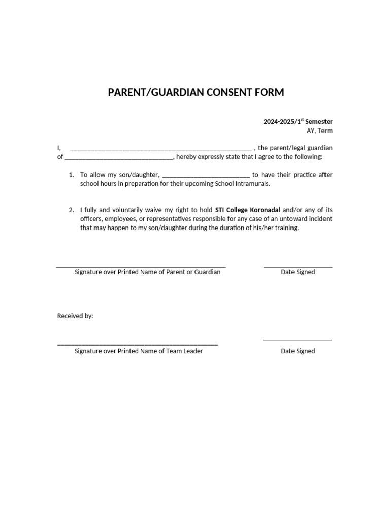 Parents Consent | PDF
