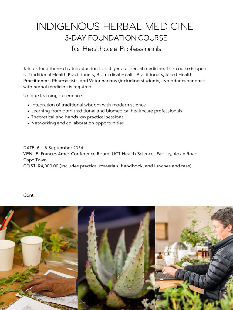 Indigenous Herbal Medicine Foundation Course - Brochure | PDF ...
