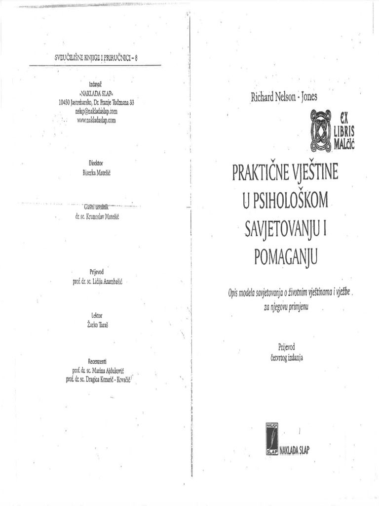 Nelson-Jones - Praktične Vještine (1) | PDF