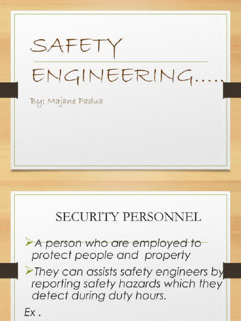 Safety Engineering (1) | PDF
