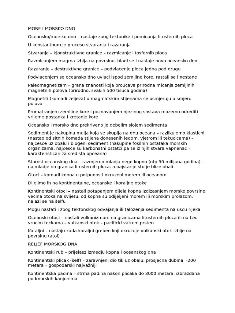 More I Morsko Dno | PDF