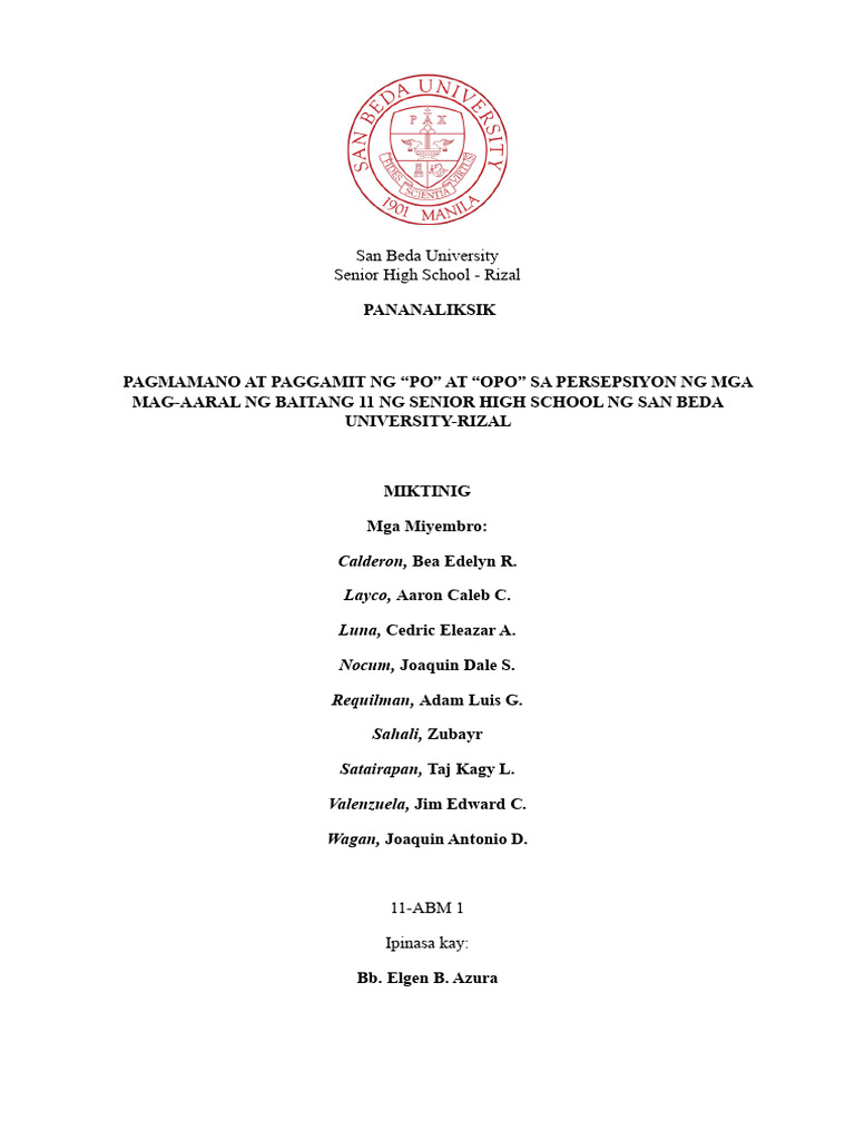 Group 1 - Miktinig | PDF