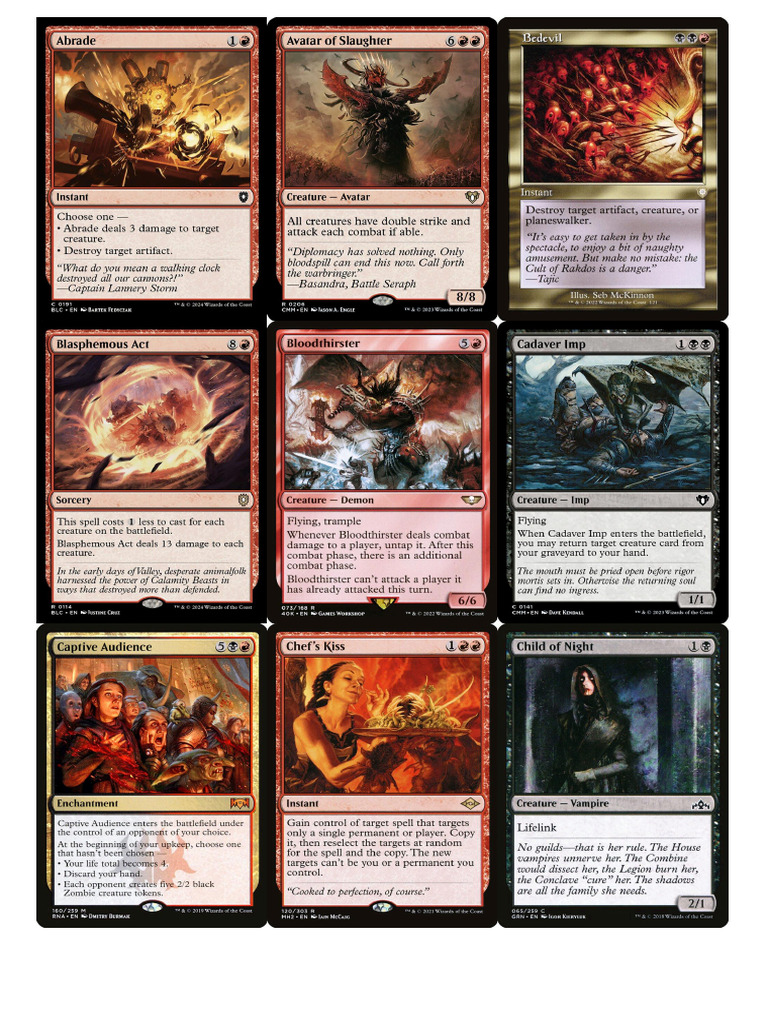 Proxies for Deck _El Circo de Rakdos_ -- Deckstats.net | PDF