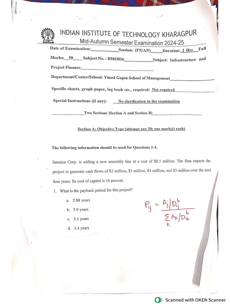 IPF Mid Sem Question Paper | PDF