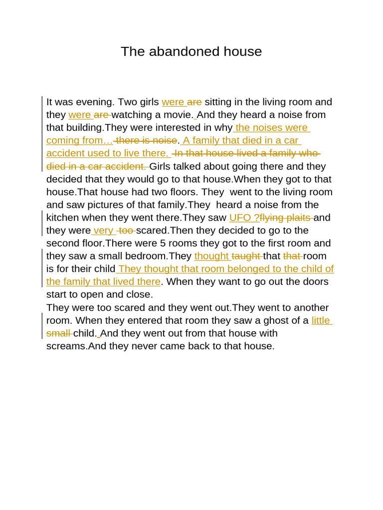 Anna Horror Story Feedback | PDF