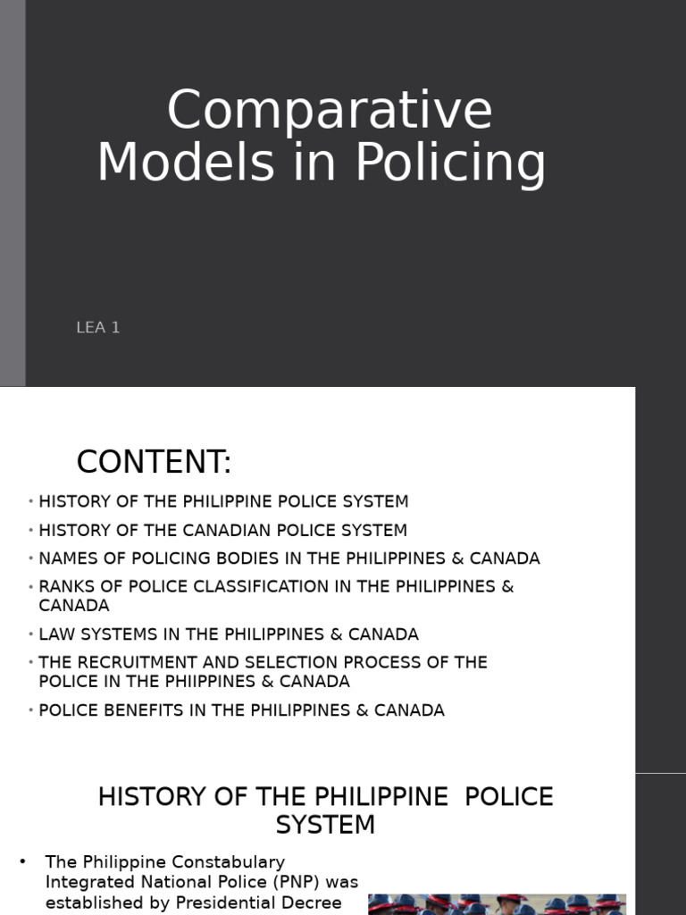 Comparative Models in Policing | PDF | Law Enforcement | Crime & Violence
