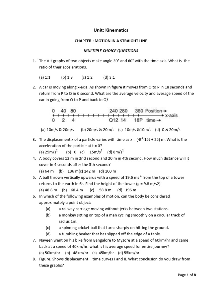 unit-2-kinematics | PDF | Acceleration | Velocity