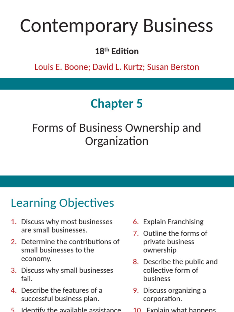 Forms of Business Ownership and Organization | PDF | Franchising | Business