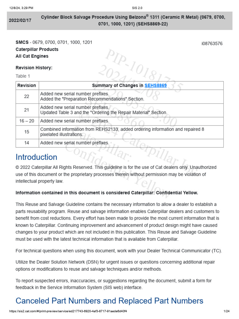 Cylinder Block Salvage Procedure Using Belzona 1311 | PDF | Machining ...