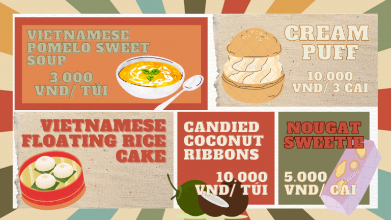 Bánh Trôi Nước..... 10.000VND Cốc Floating Rice Cake | PDF