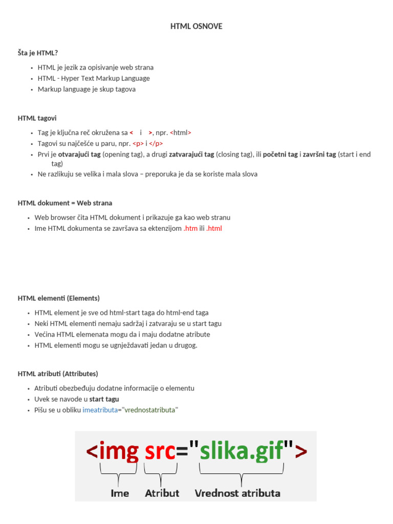 HTML Osnove | PDF
