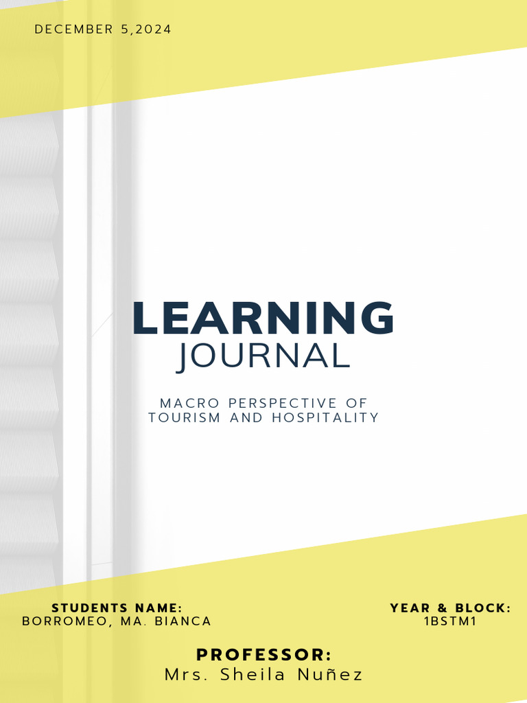 Cover Page of Learning Journal in Macro PDF | PDF
