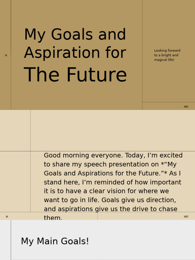 My Future Goals and Aspirations | PDF | Goal