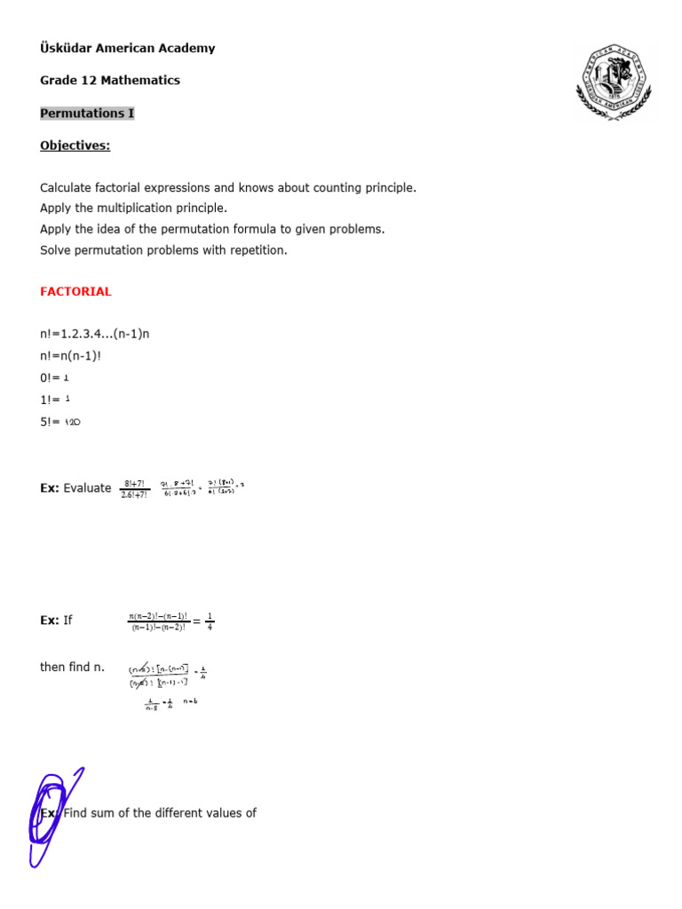 Permutation I 2 | PDF | Mathematics | Mathematical Concepts