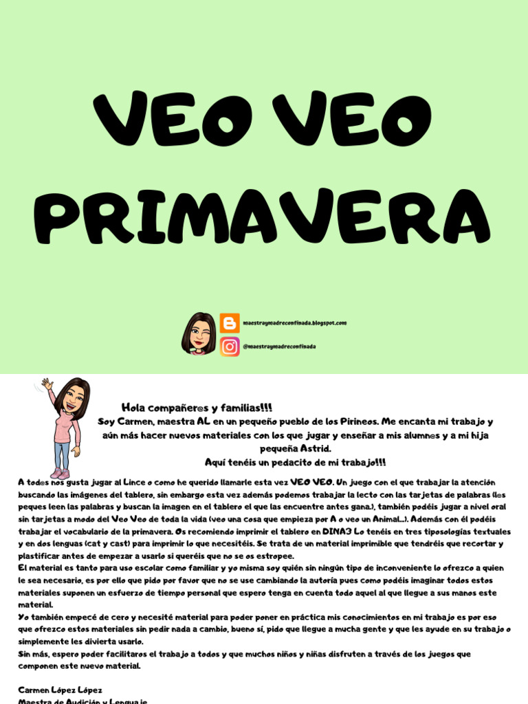 Veo Veo Primavera | PDF
