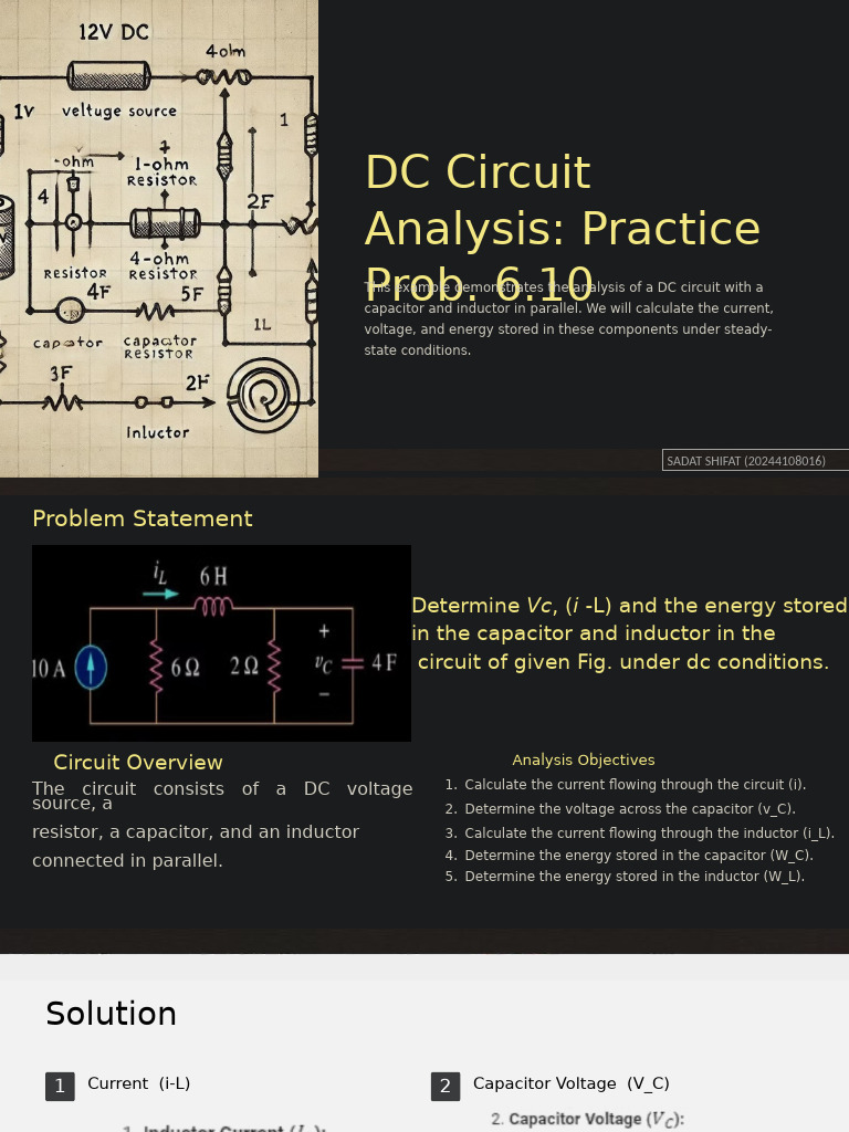 DC Circuit Analysis Practice Prob 610 (1) | PDF