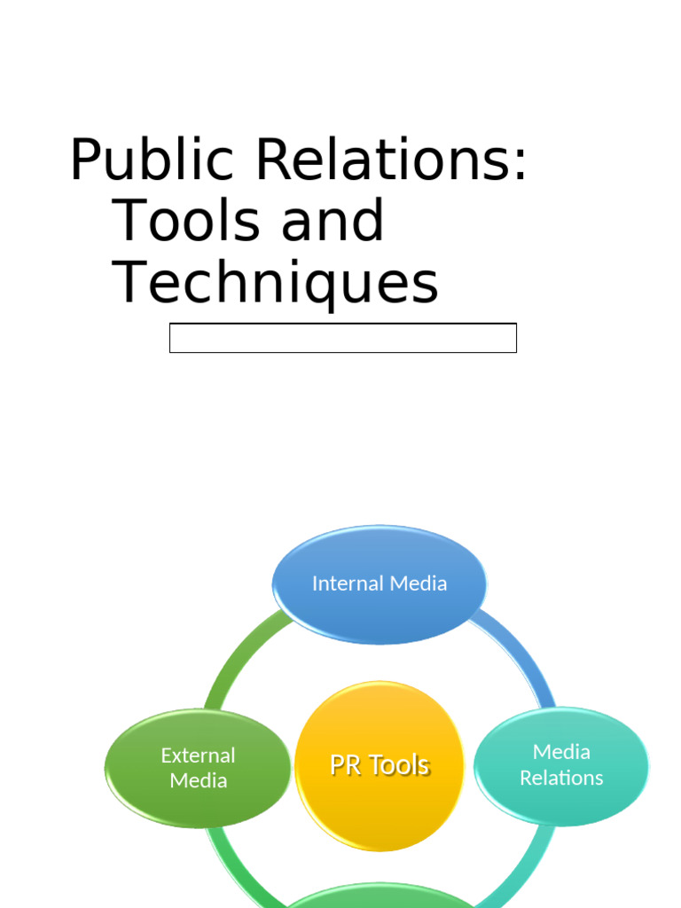 Public Relation Tools | PDF | News | Public Relations