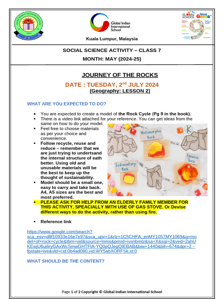 July 2 - Activity - Class 7 - 2024-25 | PDF