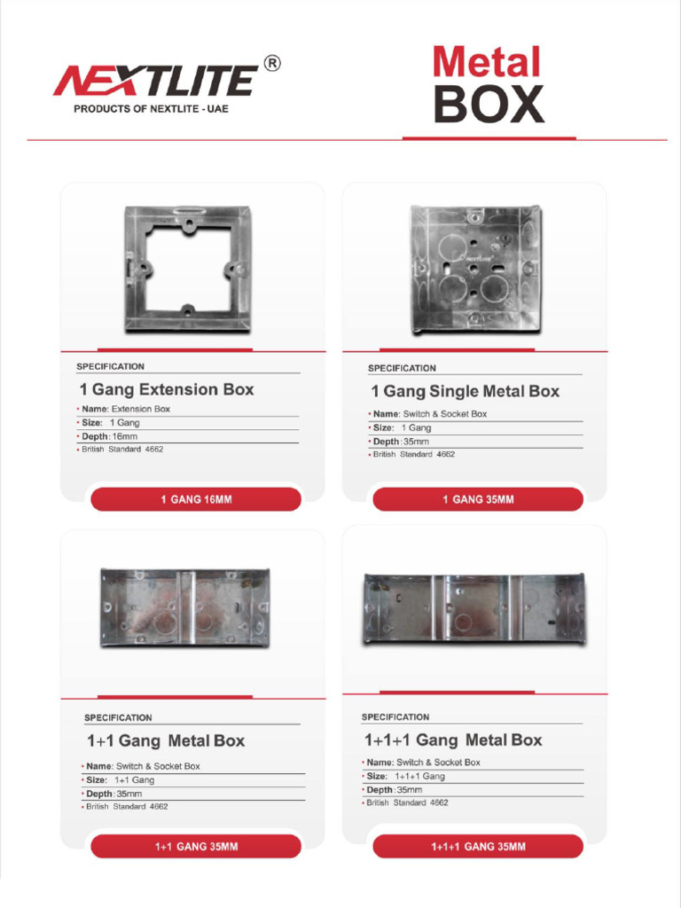Metal Box Specification | PDF