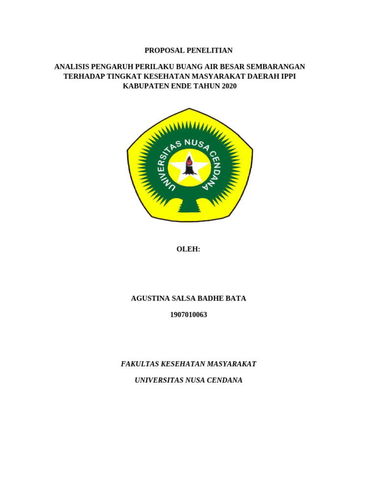 Proposal Penelitian - Agustina Salsa Badhe Bata-1907010063-1 | PDF