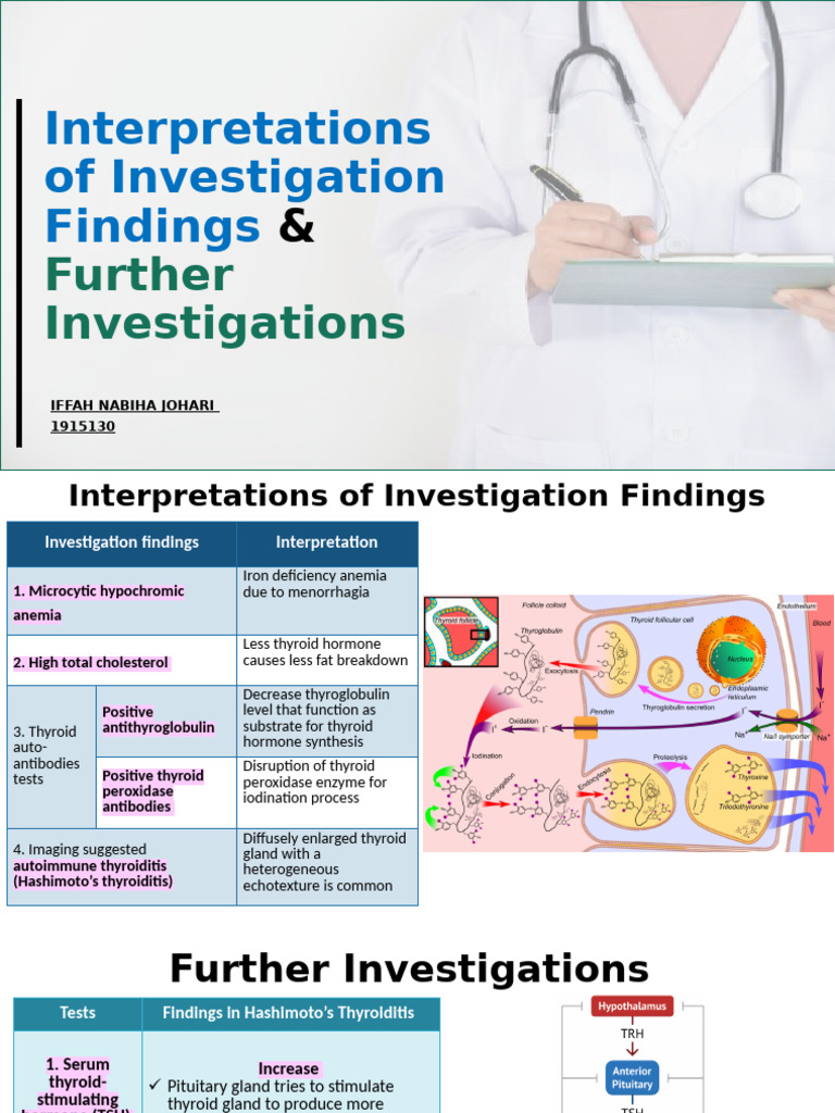 Lab Findings Hashimoto's Thyroiditis | PDF | Thyroid | Clinical Medicine