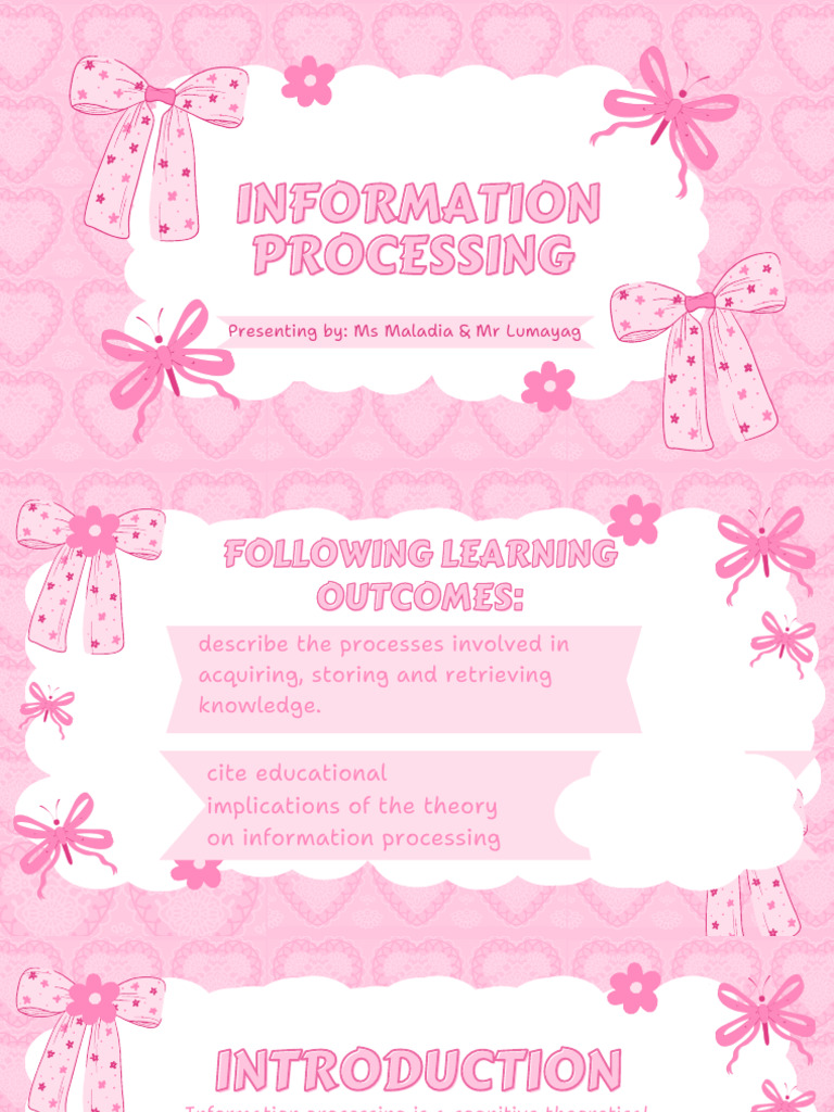 Module 10 Information Processing Theory Maladia & Lumayag | PDF | Memory | Knowledge