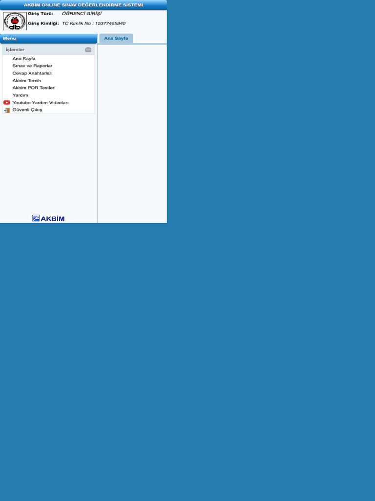 AKBİM ONLINE SINAV DEĞERLENDİRME SİSTEMİ | PDF
