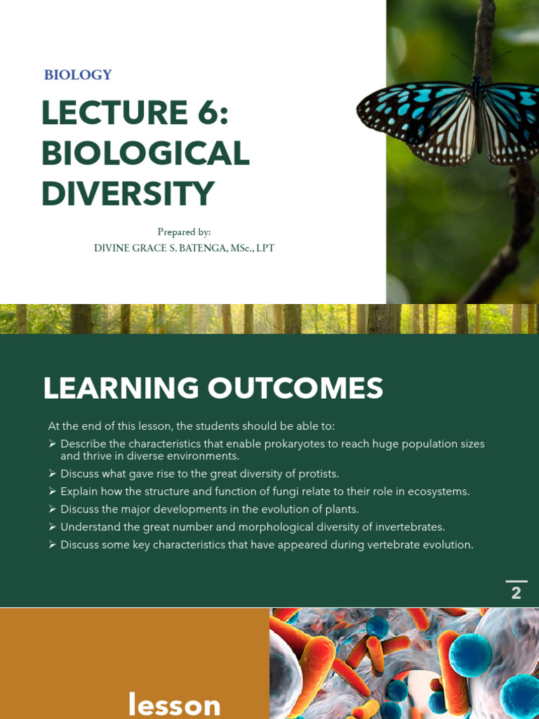 Biological Diversity Lecture Notes | PDF | Flowers | Mollusca