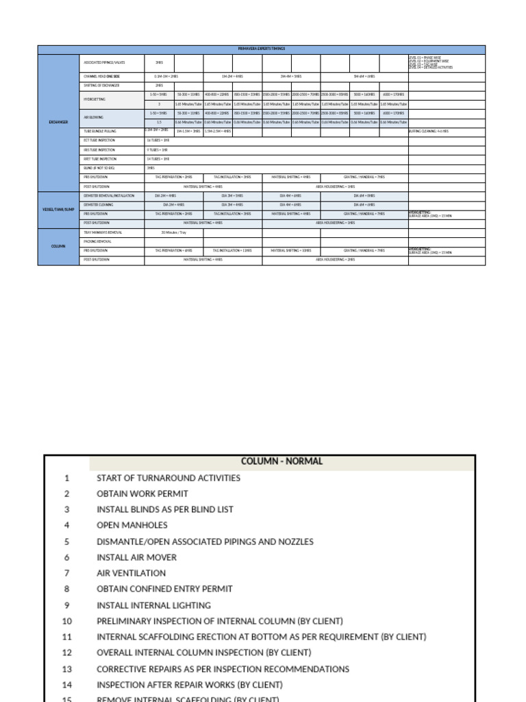 Master p6 Plan Activities | PDF