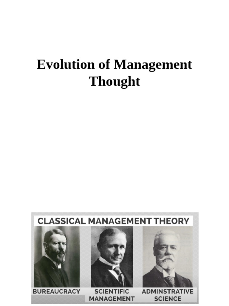 Evolution of Management Theories Overview | PDF | Behavioural Sciences ...