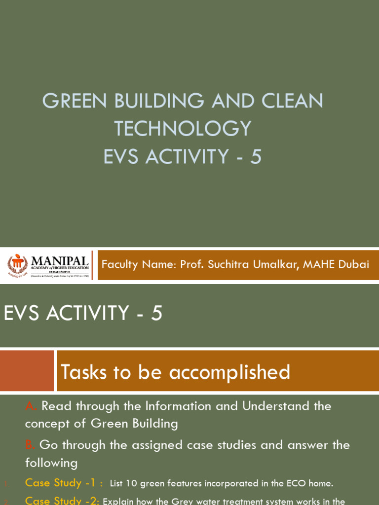 EVS Activity 5 - Module3 - Green Building & Clean Technology | PDF ...