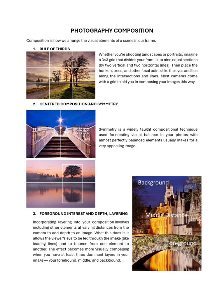 COMPOSITION IN PHOTOGRAPHY | PDF | Composition (Visual Arts) | Imaging