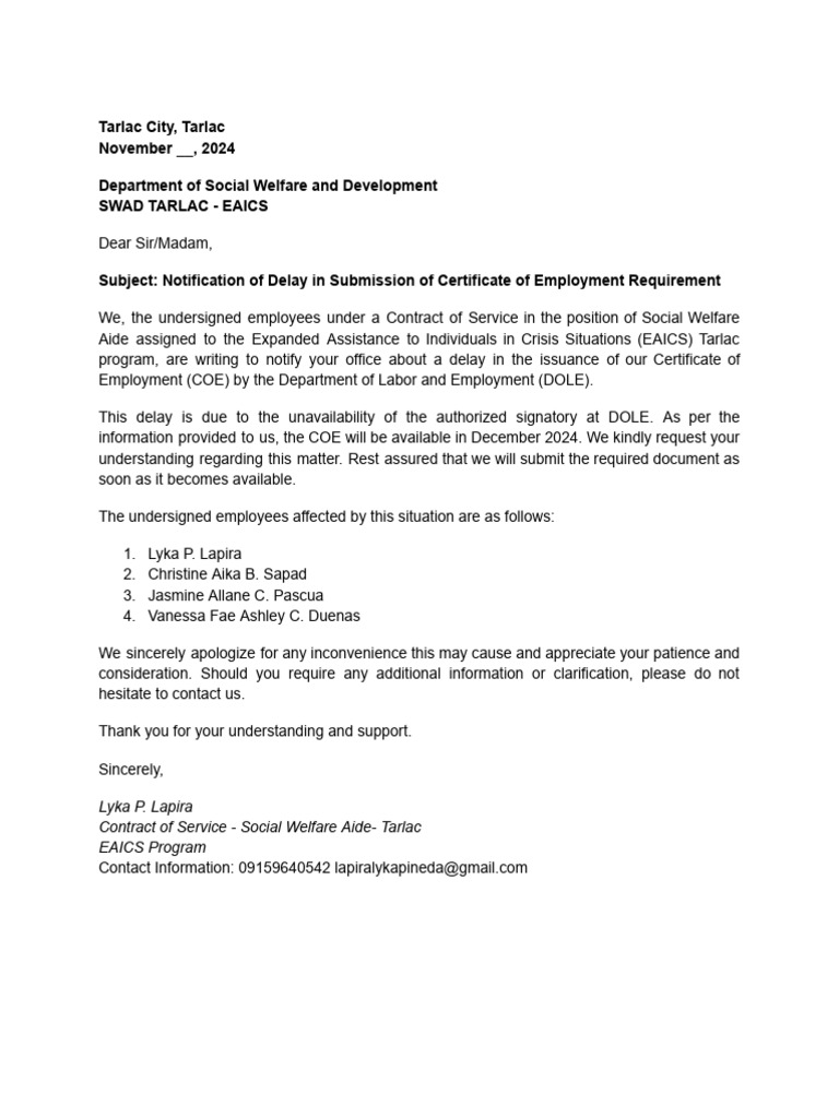 Request Letter. | PDF