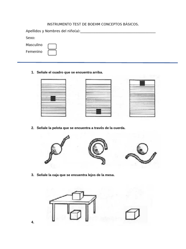 Test de Boehm: Conceptos Básicos | PDF