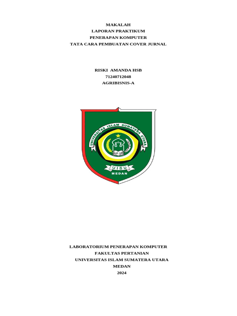 Tata Cara Pembuatan Cover Jurnal | PDF