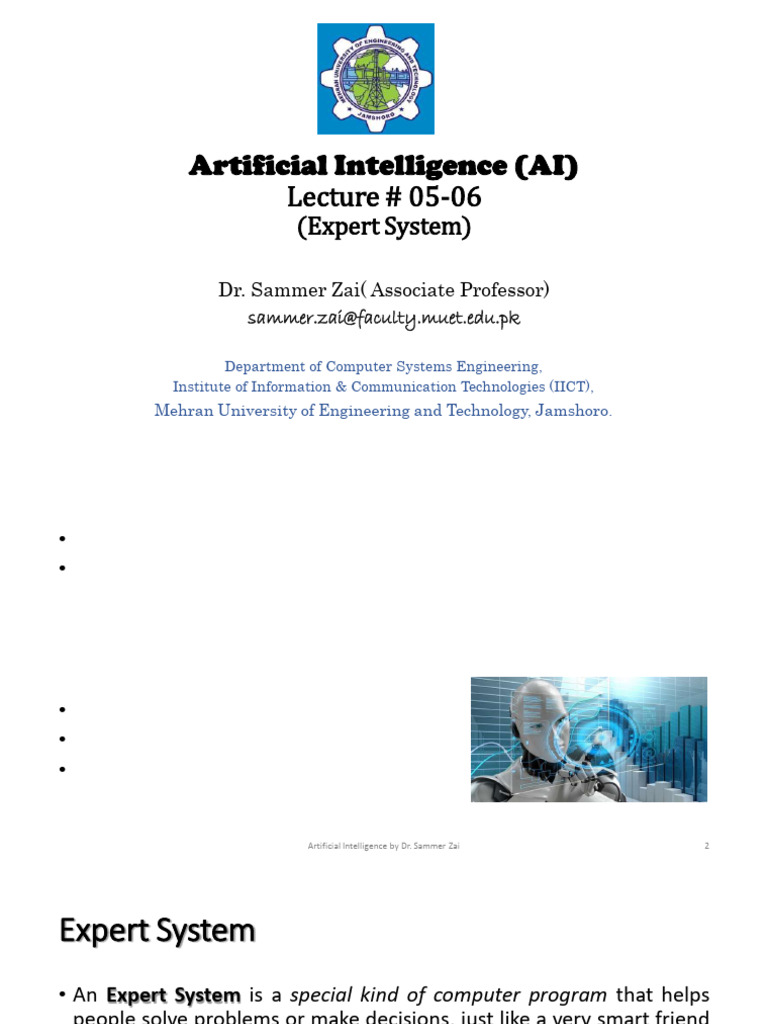 AI-Lecture-05-06 (Expert System) | PDF | Artificial Intelligence ...