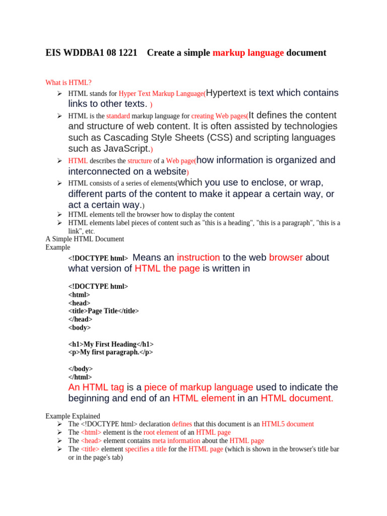 HTML Basics for Beginners | PDF | Html | Html Element
