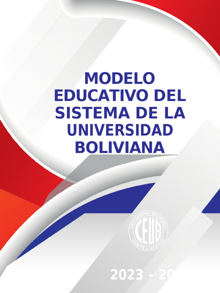 Modelo Educativo SUB 2023 | PDF | Bolivia | Universidad