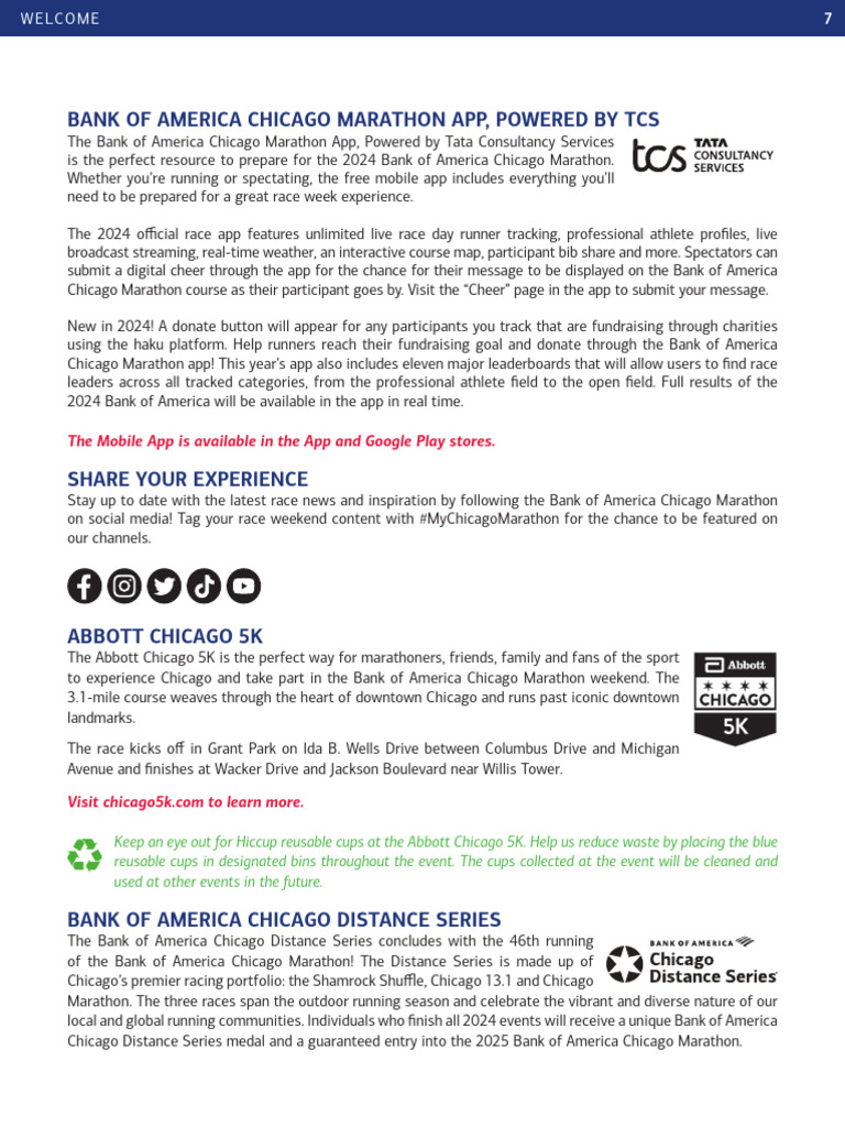 Chicago - FM - 2024 - Participant - Guide 7 | PDF | Mobile App | Marathon