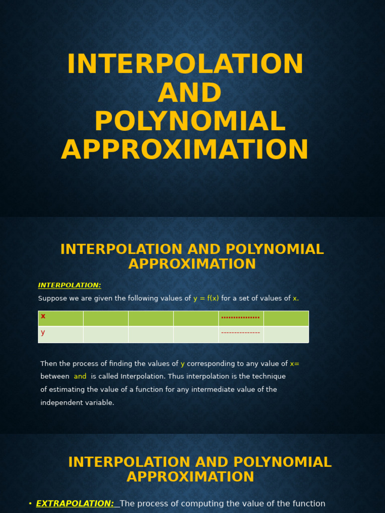 Interpolation & Polynomial Basics | PDF | Interpolation | Function (Mathematics)