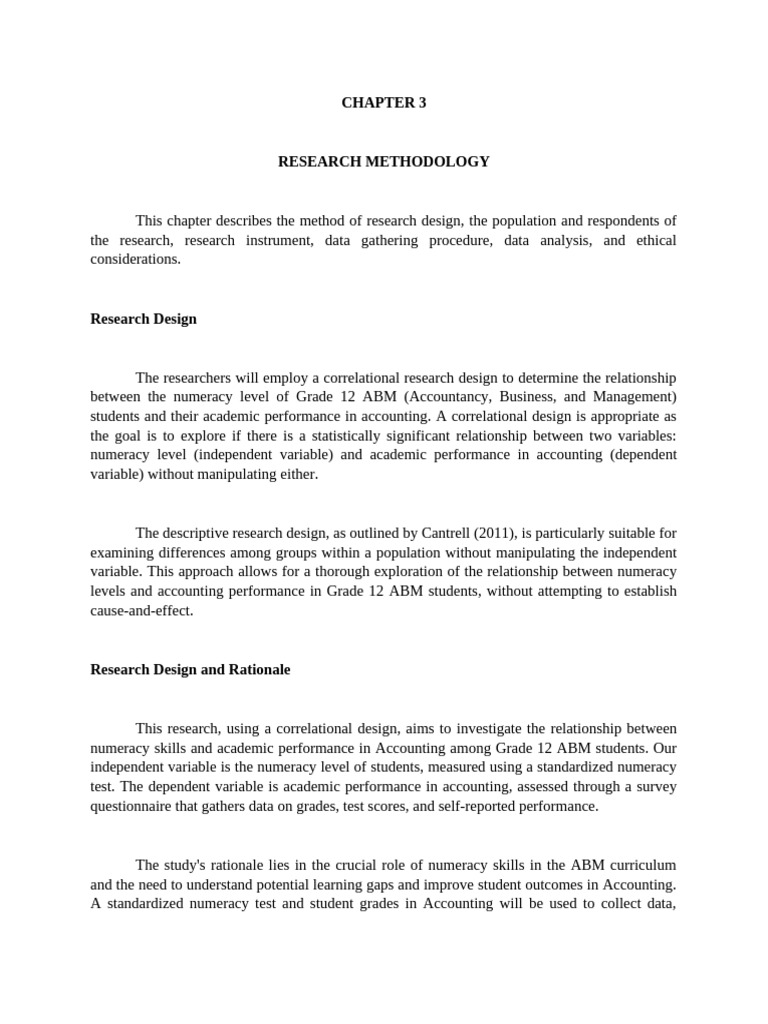 Chapter 3 Research Methodology Group 5.checked and Edited | PDF | Survey Methodology | Sampling ...