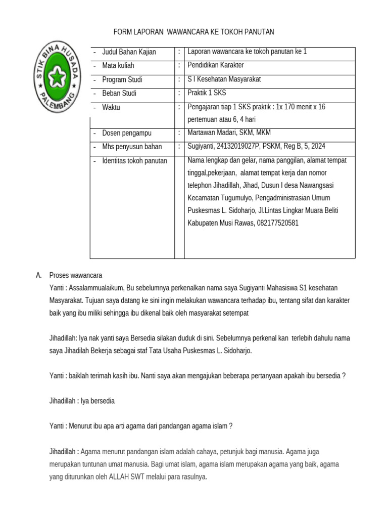 Pk-Uts-Wcr-Pskm-Smt5-Kls Regb-Sugiyanti-24132019027p-2024 | PDF