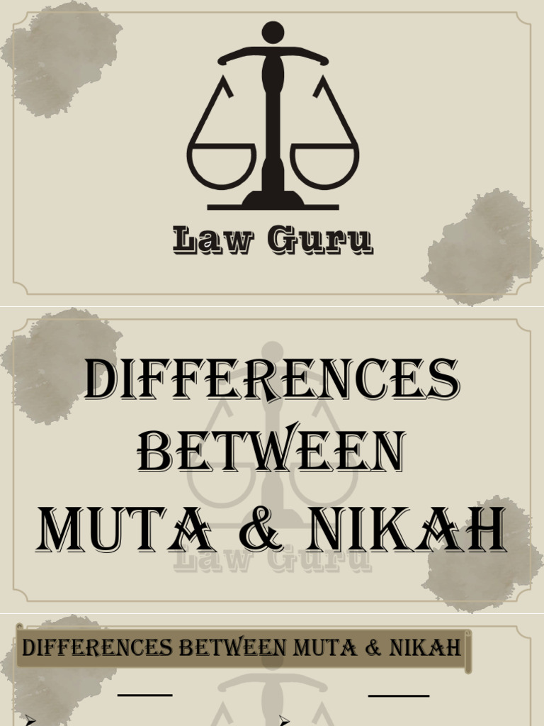 Differences Between Muta and Nikah | PDF