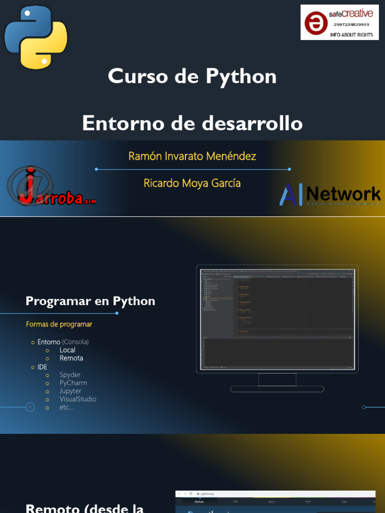 0-Entorno de desarrollo Python | PDF | Python (lenguaje de programación) | Interfaz de línea de ...