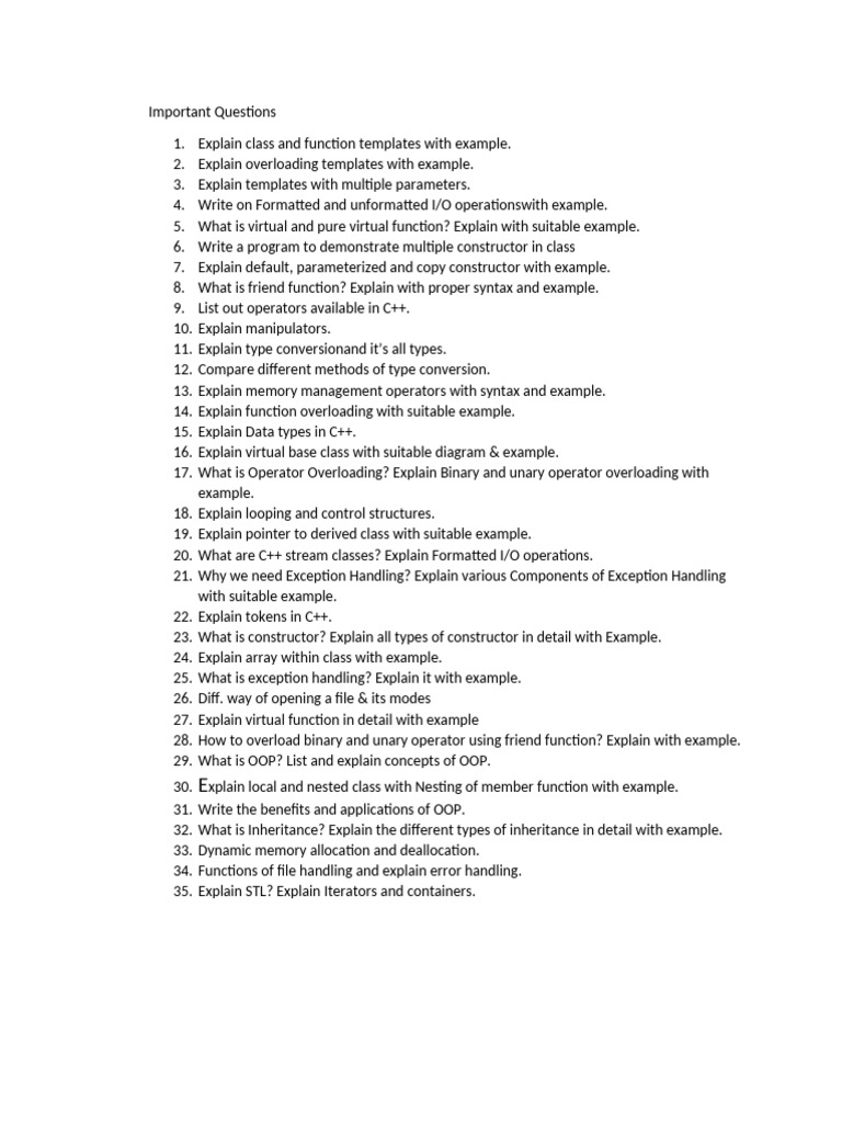 Imp Question 2 | PDF