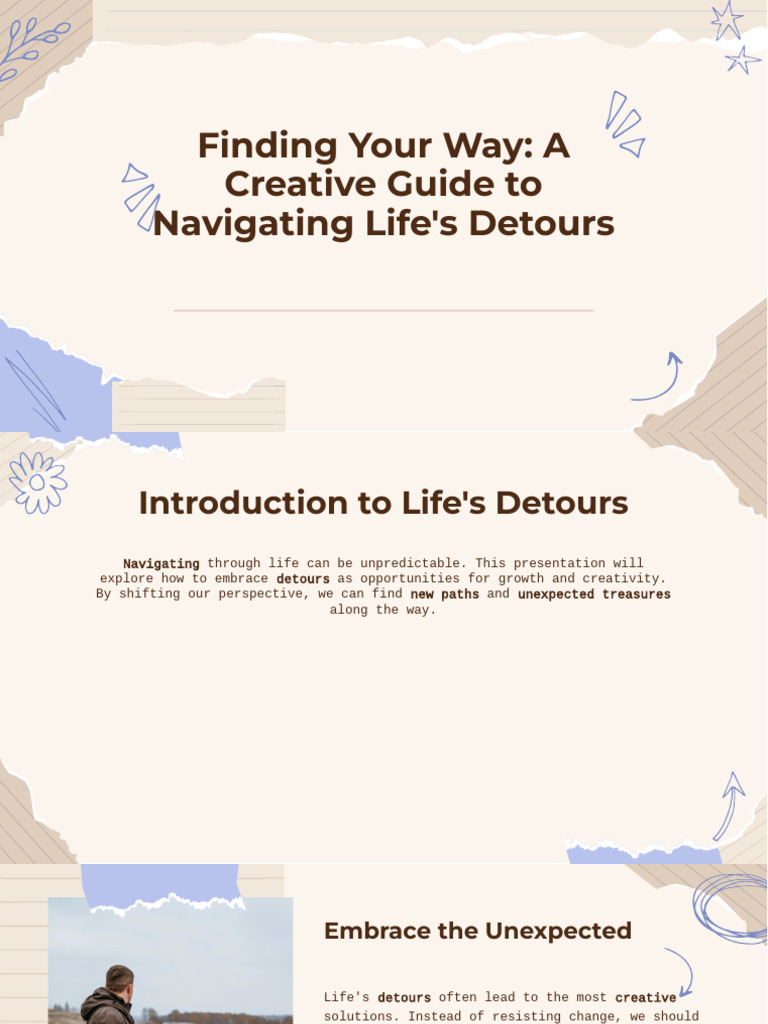 Slidesgo Finding Your Way A Creative Guide To Navigating Lifes Detours ...