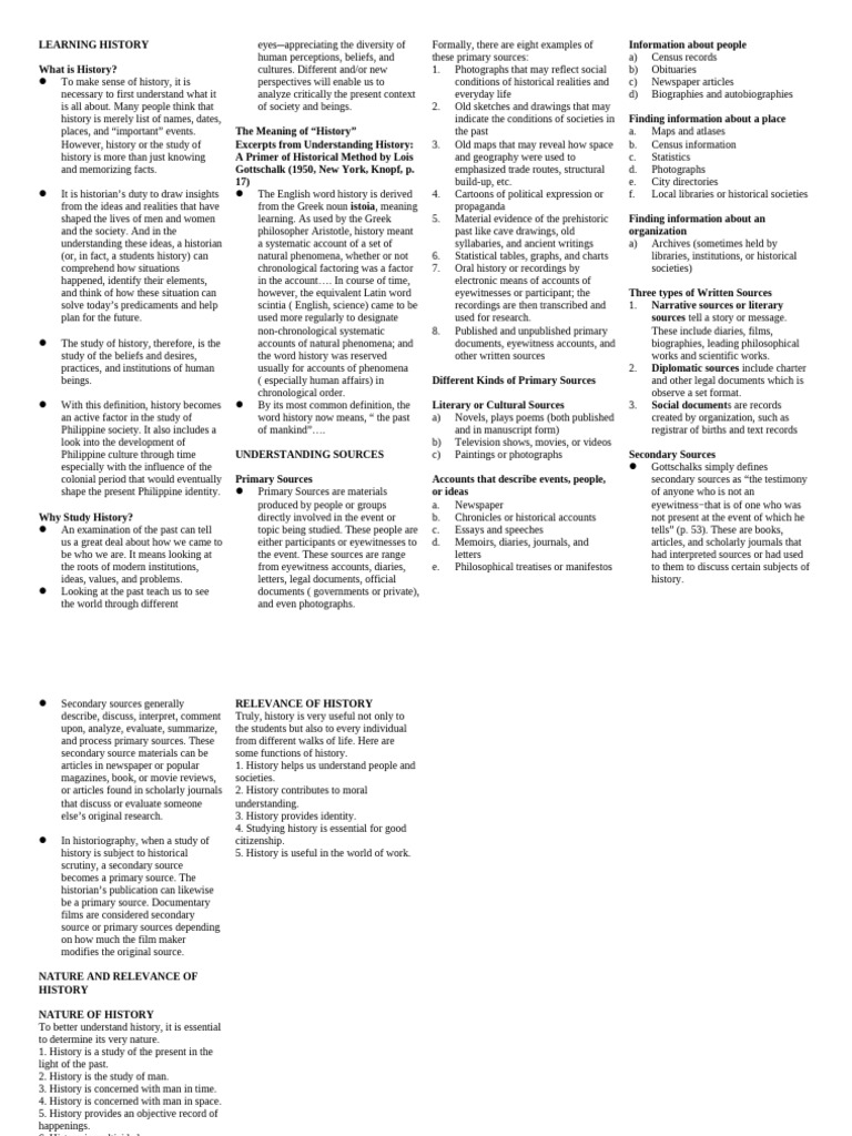 RPH LESSONS FORM PPT | PDF | Primary Sources | Historian